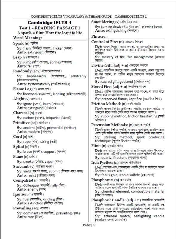 Cambridge IELTS Vocabulary and Phrases Guide – IELTS Book Conor